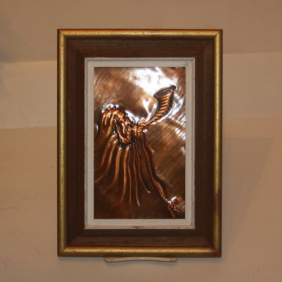 Accents | Copper Relief Picture Jewish Judaica Man With Shofar Signed ...